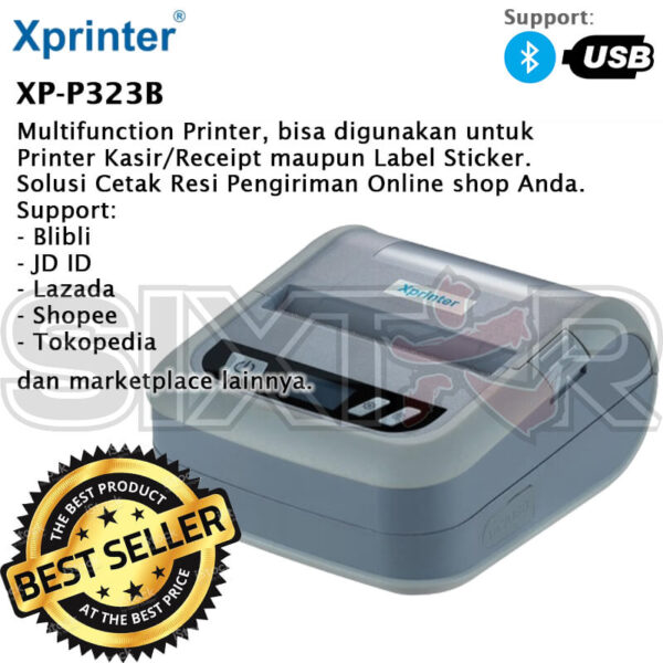 Xprinter XP-P323B Mobile Thermal Dual Mode Receipt POS PPOB / Label ...